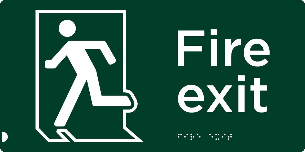 Fire Exit sign | Braille Signs