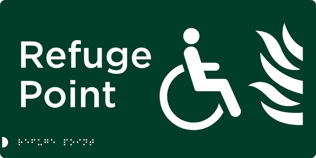 Refuge Point sign | Braille Signs