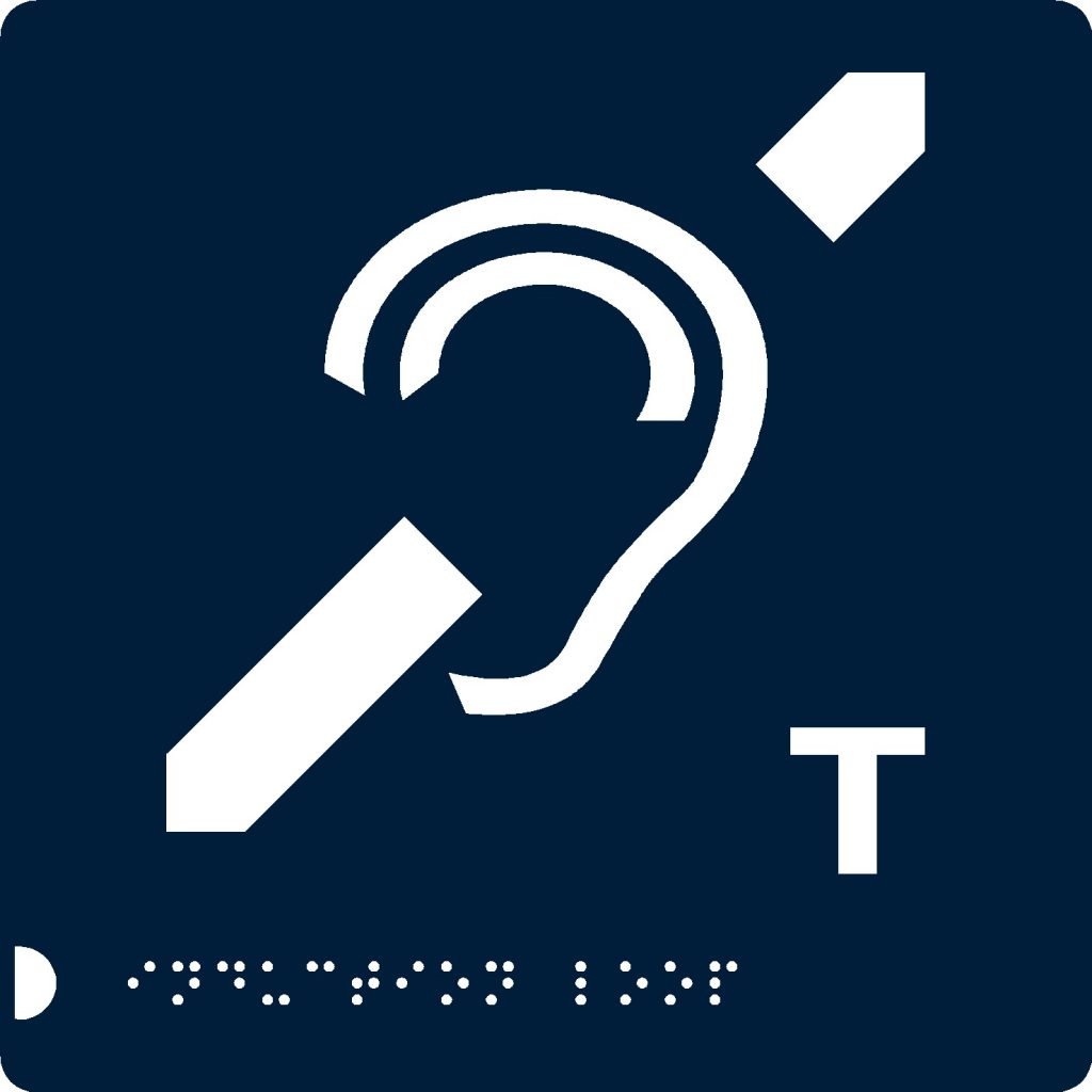 Induction Loop sign | Braille Signs