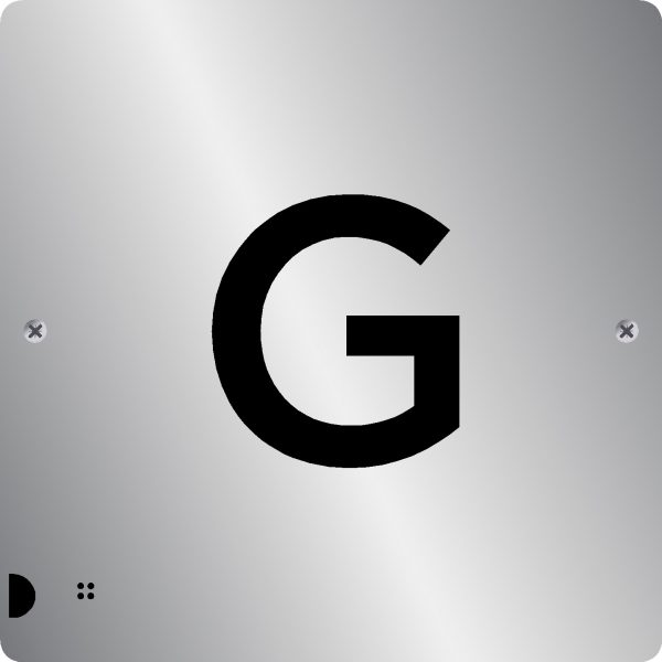 Letter G sign | Braille Signs