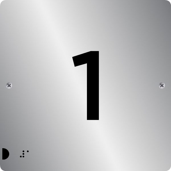 Number 1 sign | Braille Signs