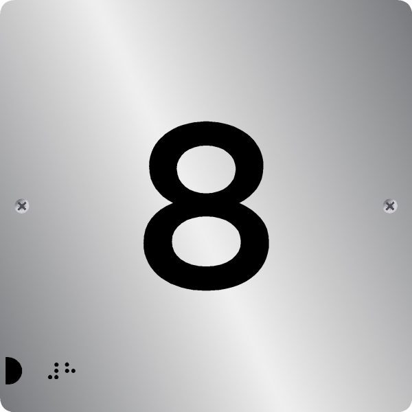 Number 8 sign | Braille Signs