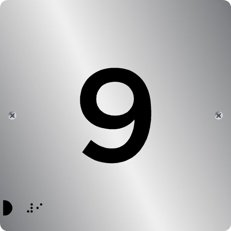 Number 9 sign | Braille Signs