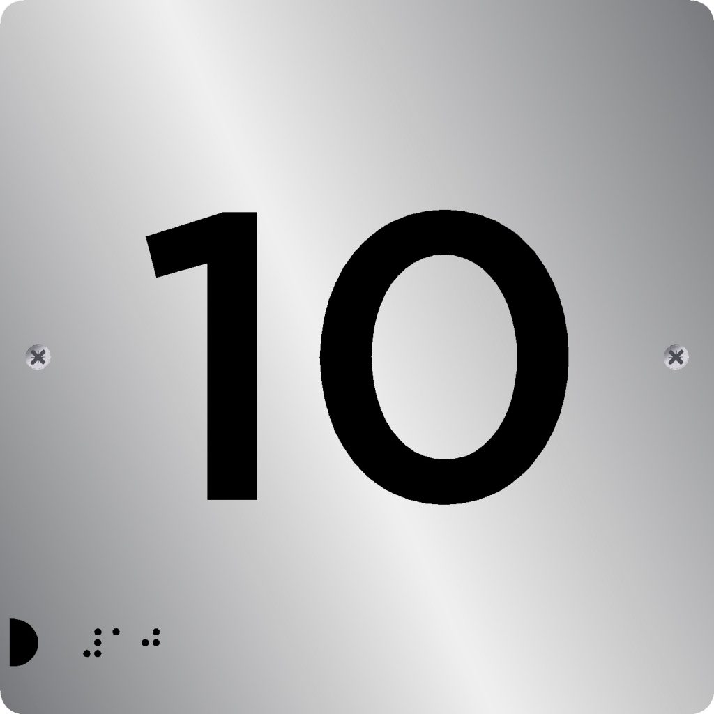 Number 10 sign | Braille Signs