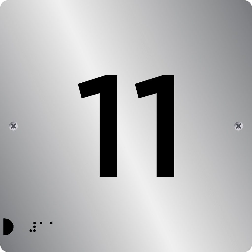 Number 11 sign | Braille Signs