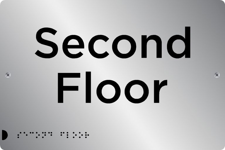 Second Floor sign | Braille Signs