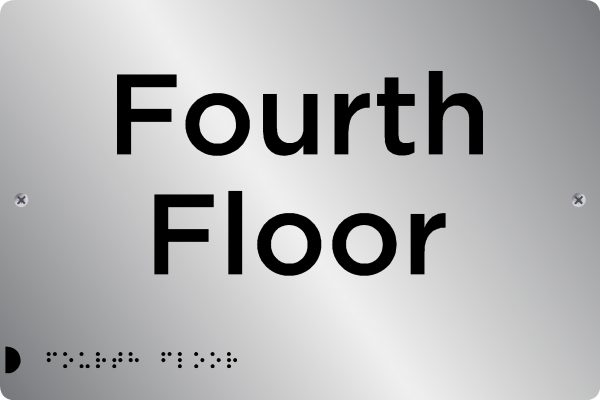 Fourth Floor sign | Braille Signs