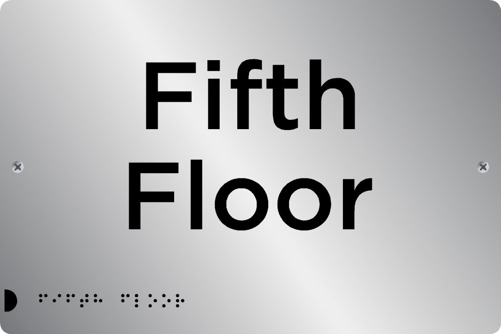 Fifth Floor sign | Braille Signs
