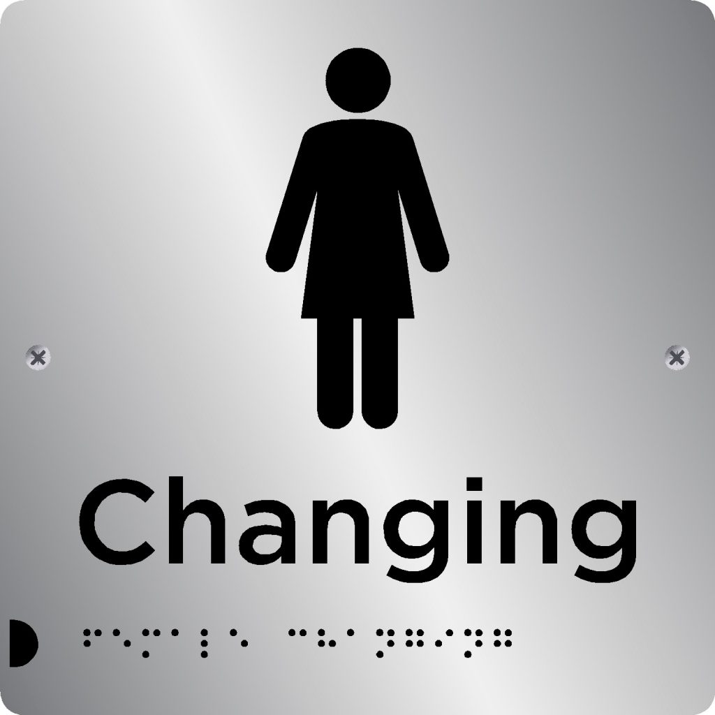 Female Changing sign | Braille Signs