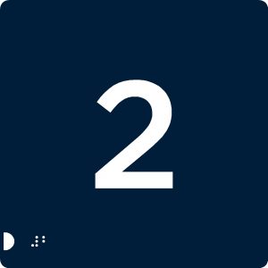 Number 2 sign | Braille Signs
