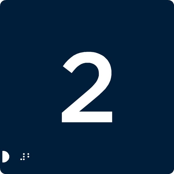 Number 2 sign | Braille Signs