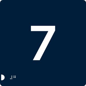 Number 7 sign | Braille Signs