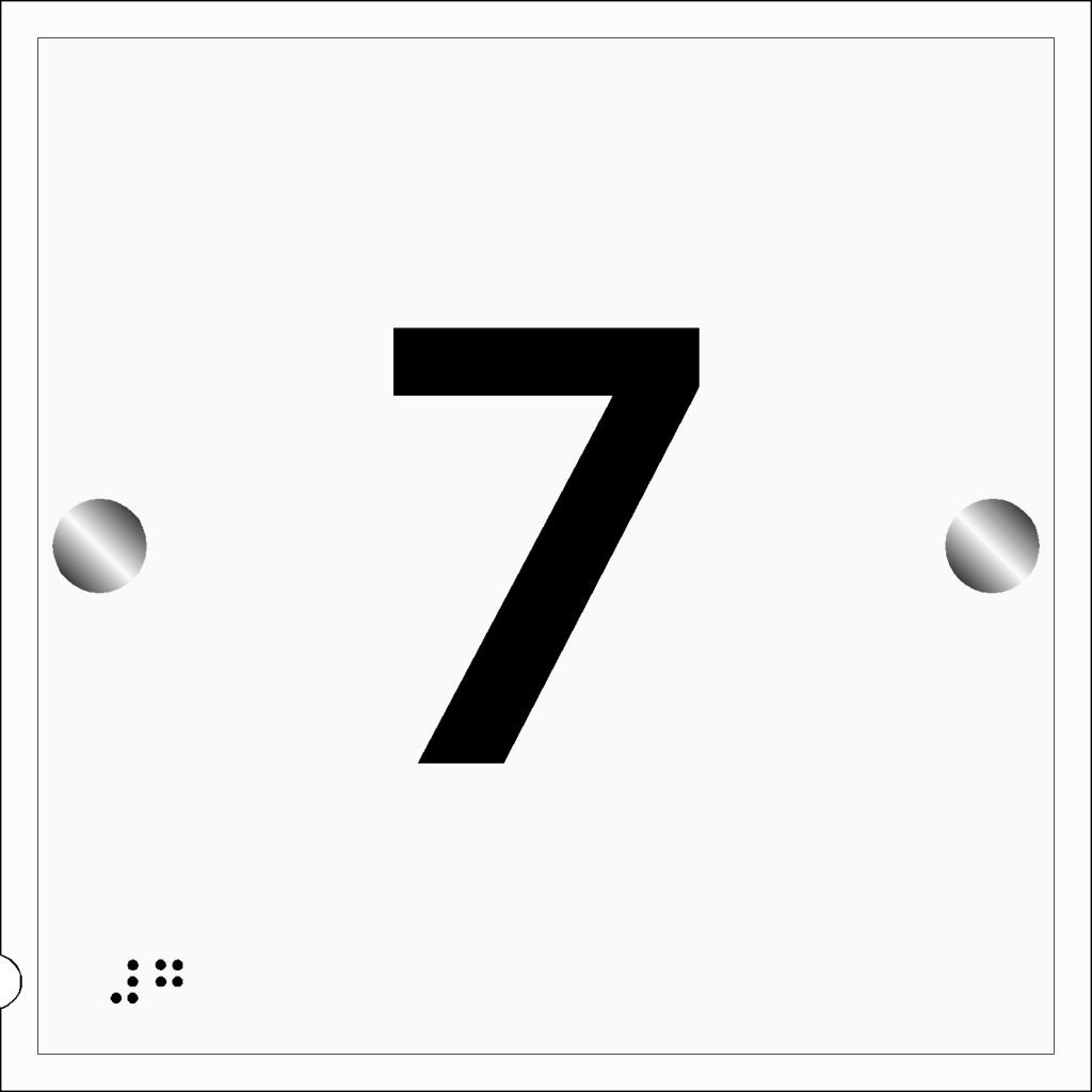 Letter G sign | Braille Signs