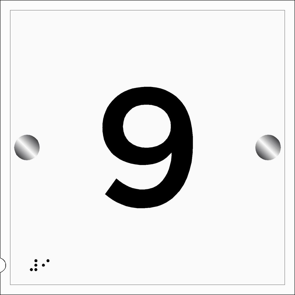 Number 12 sign | Braille Signs
