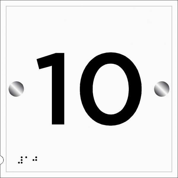 Number 10 sign | Braille Signs