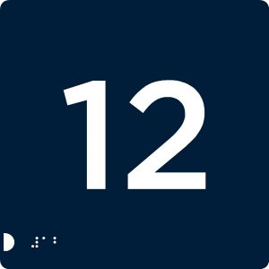 Number 12 sign | Braille Signs