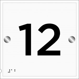 Number 12 sign | Braille Signs