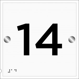 Number 14 sign | Braille Signs