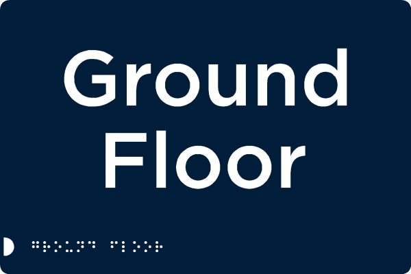 Ground Floor sign | Braille Signs