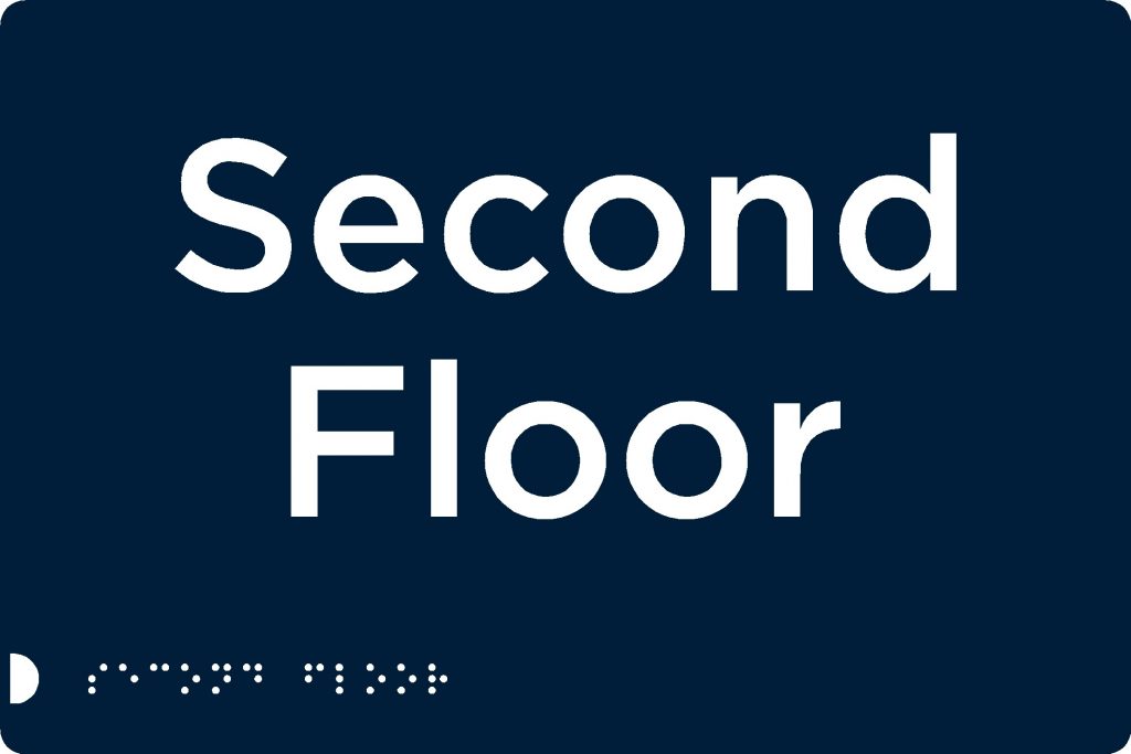 Second Floor sign | Braille Signs
