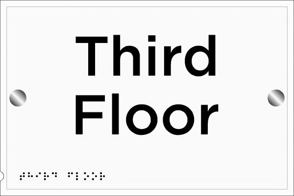 Third Floor sign | Braille Signs