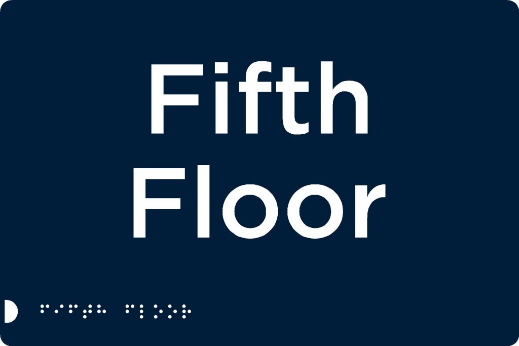 Fifth Floor sign | Braille Signs