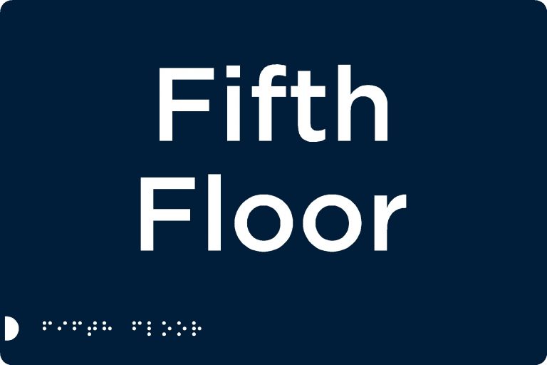 Fifth Floor sign | Braille Signs