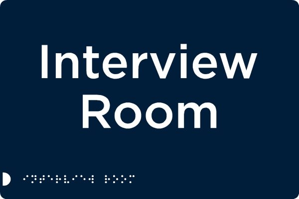 Interview Room sign | Braille Signs