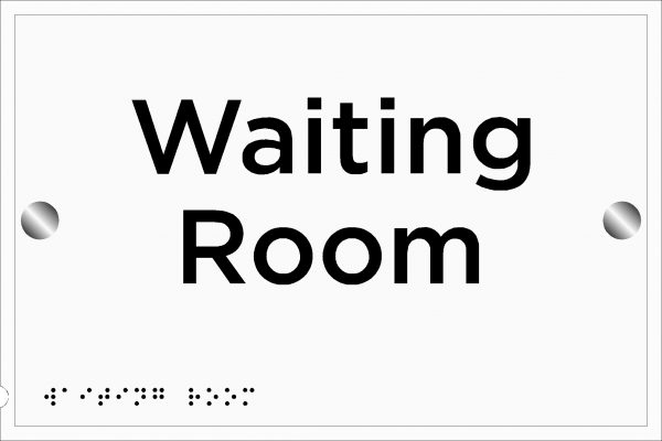 Waiting Room sign | Braille Signs