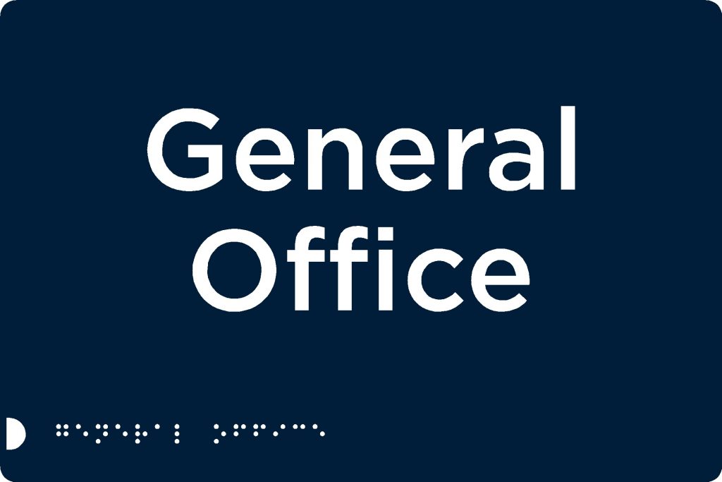 General Office sign | Braille Signs