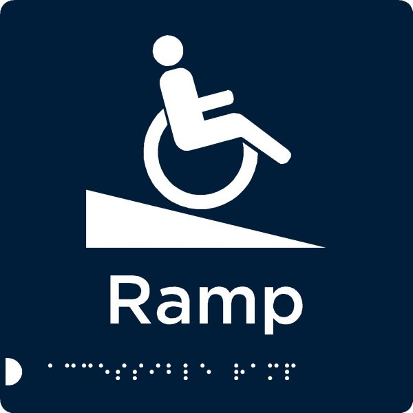 Accessible Ramp sign | Braille Signs