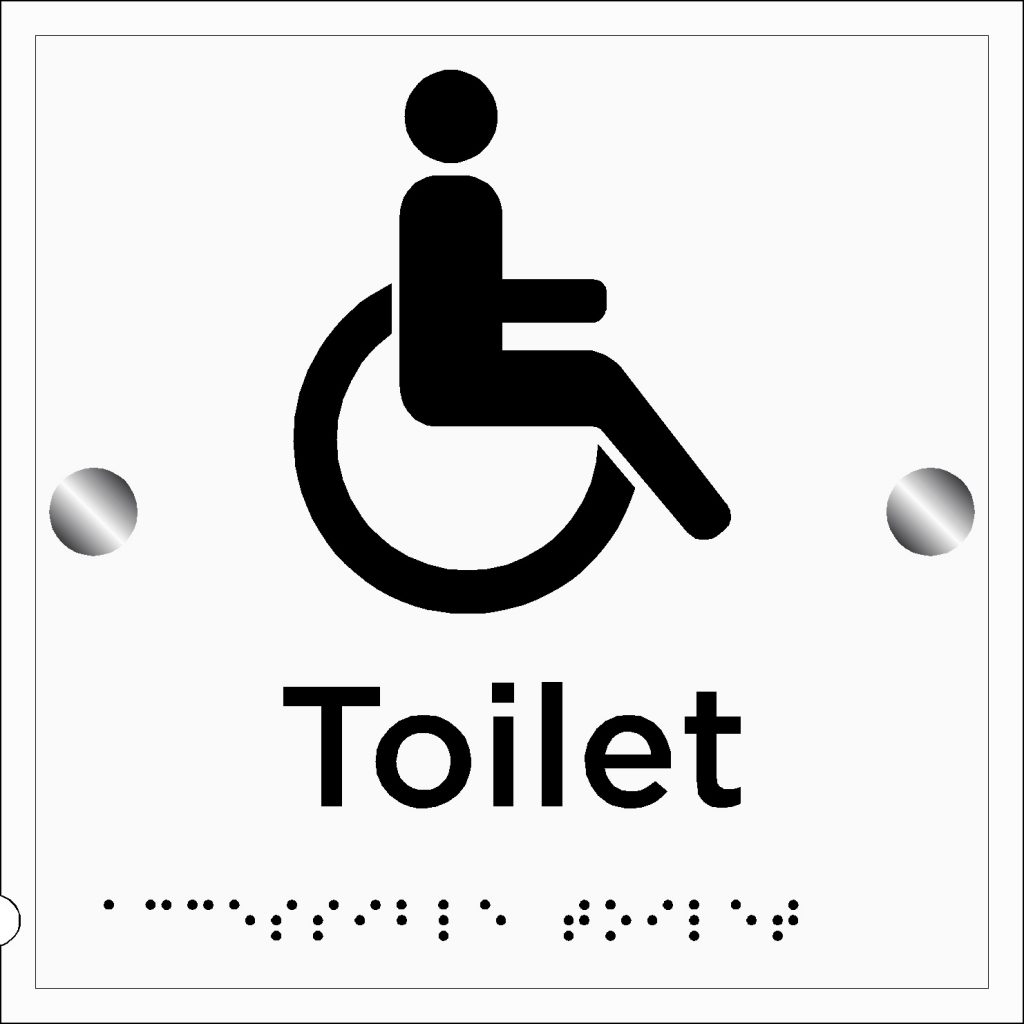 Accessible Toilet sign | Braille Signs