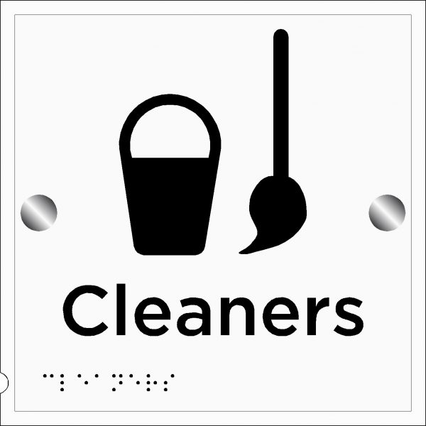 Cleaners sign | Braille Signs