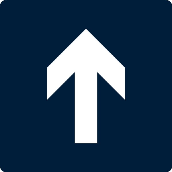 Straight arrow sign | Braille Signs